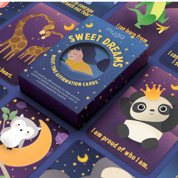 Kids Sweet Dreams Night Affirmation Cards | Luna & Soul Australia